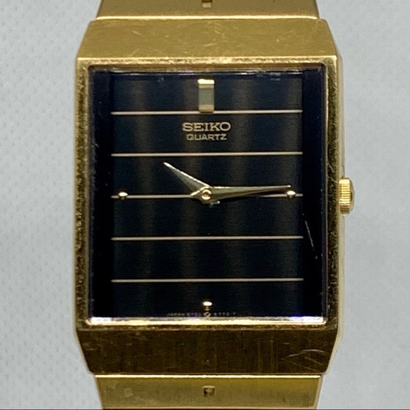 Seiko | Accessories | Seiko 5y35349 Vintage Mens Wristwatch Tank Style ...